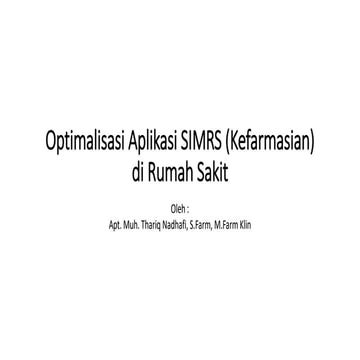 Transformasi Digital Farmasi: Panduan Implementasi RME, Integrasi ...