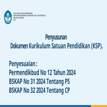 Paparan Kurikulum Satuan Pendidikan (KSP) | PDF