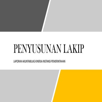 Penyusunan lakip | PDF
