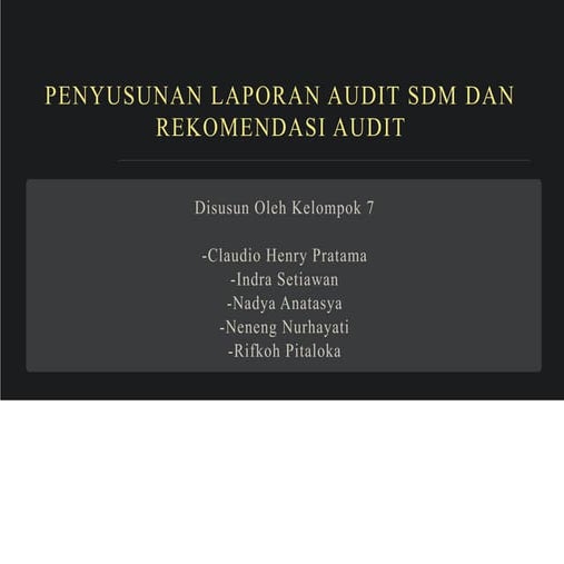 Penyusunan Laporan Audit SDM dan Rekomendasi Hasil Audit.pptx