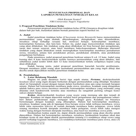 Penyusunan proposal dan laporan ptk | DOC