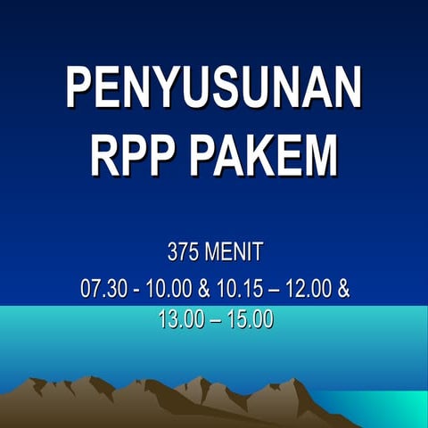 Penyusunan rpp pakem | PPT