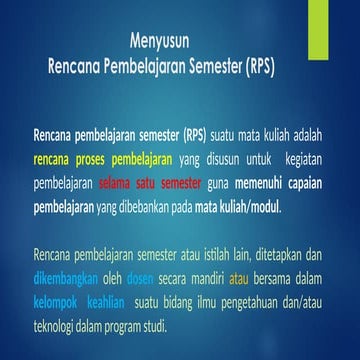 MATERI PENYUSUNAN RENCANA PEMBELAJARAN SEMESTER | PPT