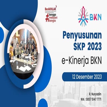 Panduan penyusunan SKP eKinerja BKN pdfq | PPT