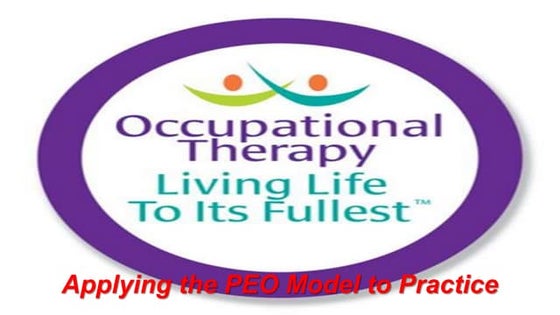 Person Environment Model of Occupational Therapy | PPTX