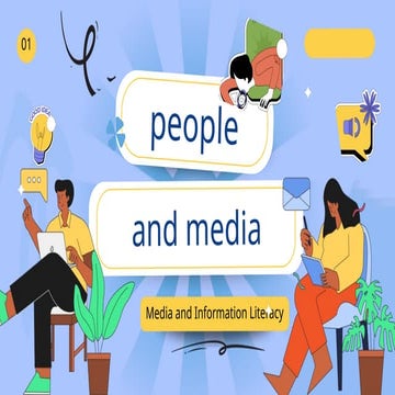 people as media versus people in media. This topic will help the ...