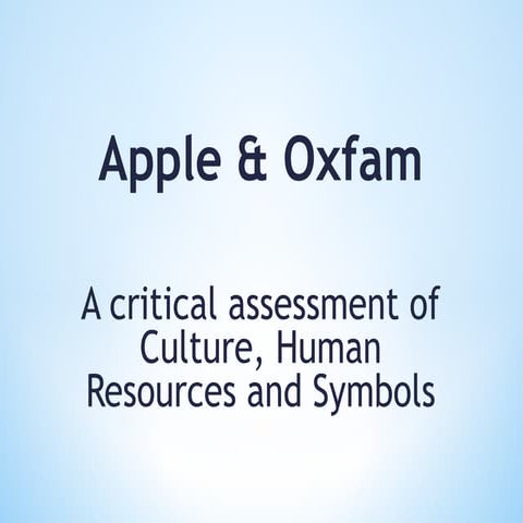People and organisations presentation oxfam apple | PPT
