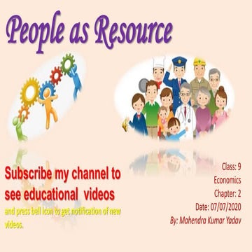 People as resource class 9 part 2 | PPTX