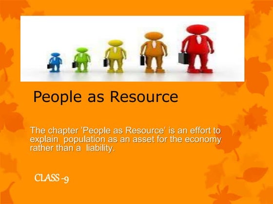 PEOPLE AS RESOURCE Class 9 cbse ppt-1.pptx | Business | Business and Finance