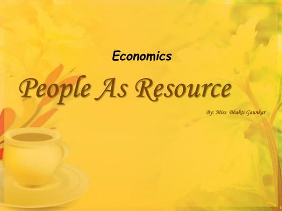 PEOPLE AS RESOURCE Class 9 cbse ppt-1.pptx | Business | Business and Finance