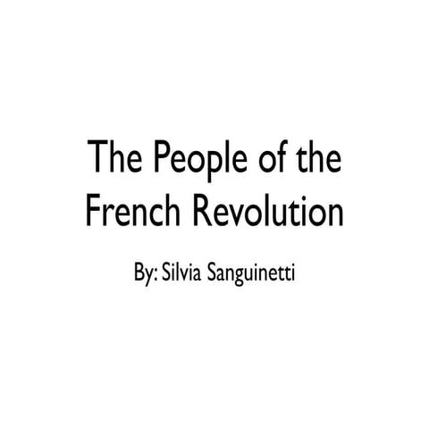 The People of the French Revolution | KEY