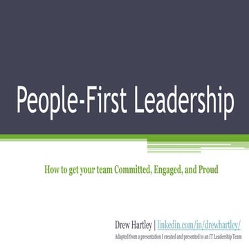 People First Leadership by Drew Hartley | PPTX