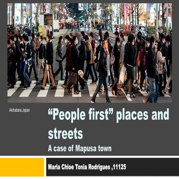 People first places and streets, presentation, chloe | PDF