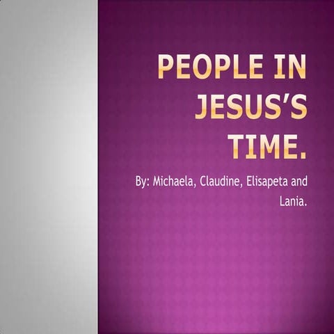 People in the time of jesus | PPTX