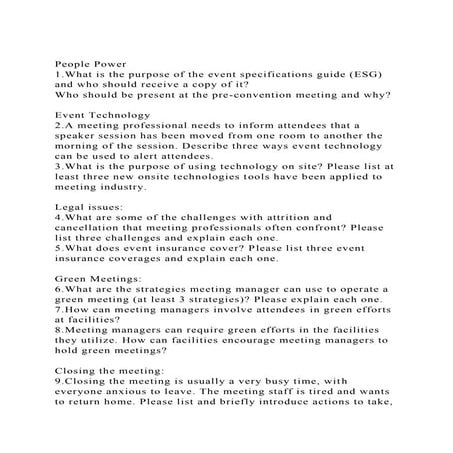 People Power1.What is the purpose of the event specifications gu.docx