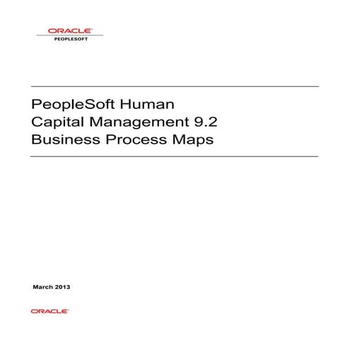 PeopleSoft HCM 9.2 Business Process Maps | PDF