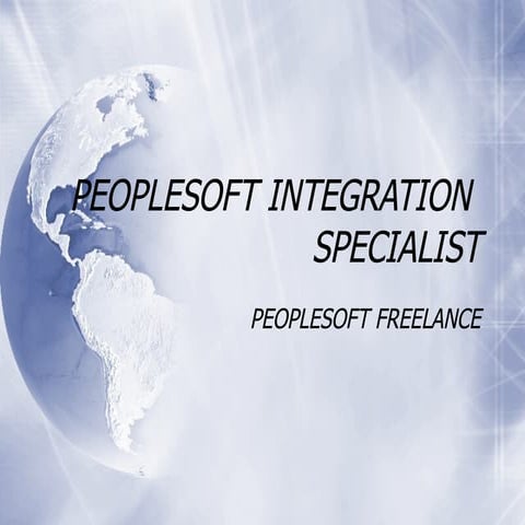 Peoplesoft primavera integration | PPT