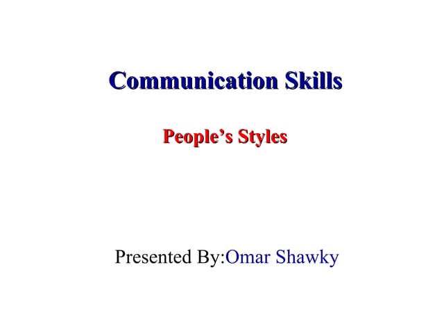 The Four Communication Styles | PDF