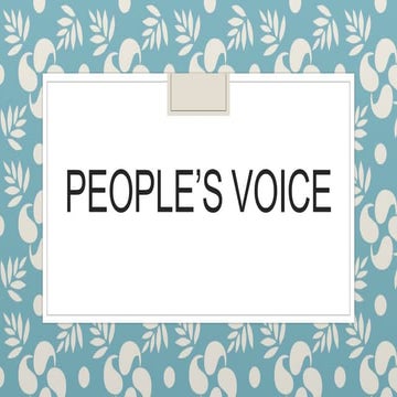 People's voice | PPT