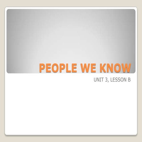 People we know | PPTX