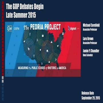 PEORIA Report 3: The GOP Debates Begin, Late Summer 2015 | PPTX ...