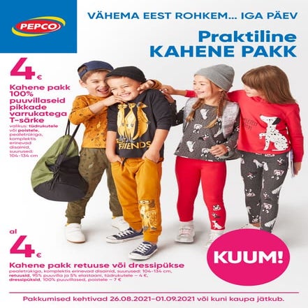 Pepco reklaamleht 26.08-1.09