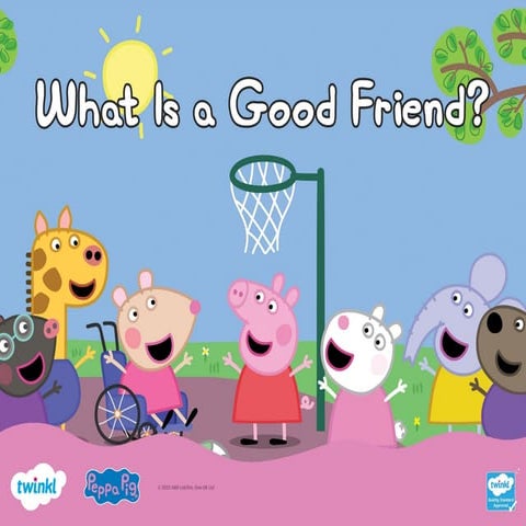 Peppa Pig Friendship Powerpoint, beautiful slide | PPTX