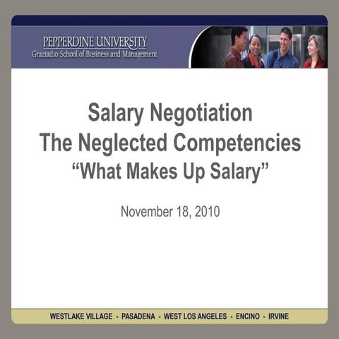 Pepperdine salary negotiation 11-17-2010 | PPT