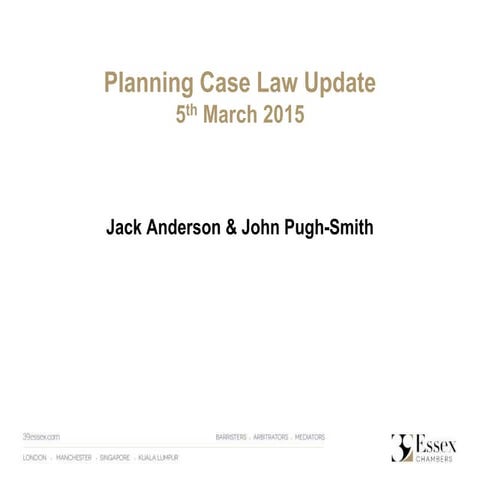 Planning Case Law Update | PPT