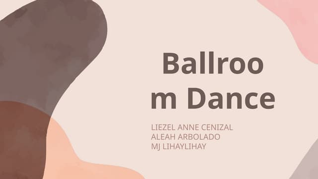 CLASSIFICATION OF SOCIAL DANCES powerpoint | PPTX