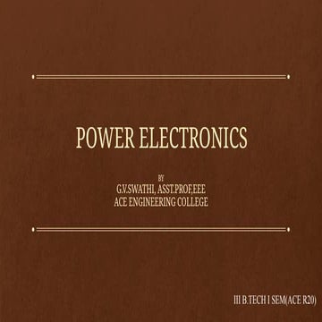 Power Electronics Semiconductor Swtiches Pptx