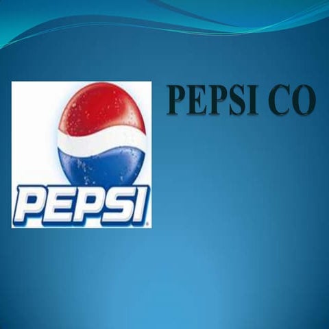 Pepsi co | PPTX