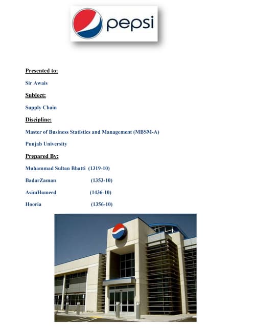 35492024 supply-chain-management-pepsi | PPT