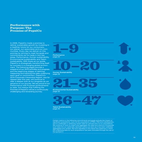 PepsiCo Annual Report 2010 Performance With Purpose | PDF
