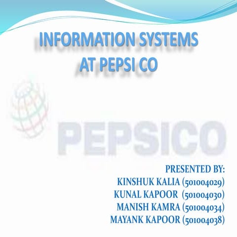 Pepsi company | PPTX