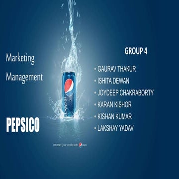 Pepsico marketing | PPT