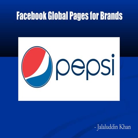 Facebook Global Pages: Official Product Guide, March 2015 | PDF