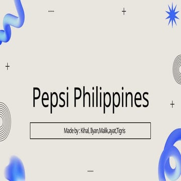 Pepsi Philippines marketing presentation | PPTX