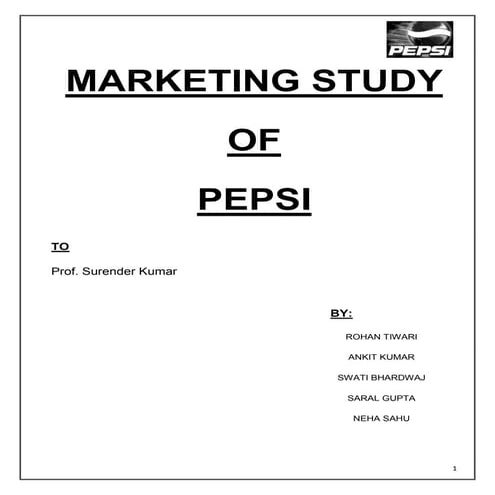 Pepsi project | DOCX