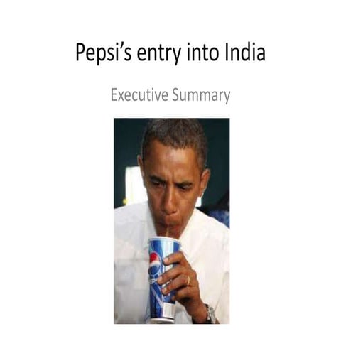 Pepsi's entry | PPTX