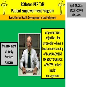 ROJoson PEP Talk: HEAD NECK CANCER AWARENESS | PPTX