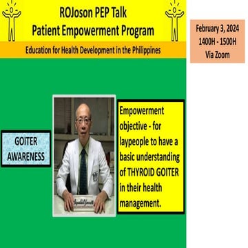 ROJoson PEP Talk: GOITER AWARENESS - 2024 | PPT