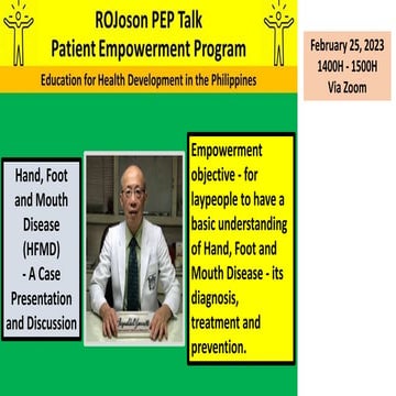 ROJoson PEP Talk: Hand, Foot and Mouth Disease - Case Presentation ...