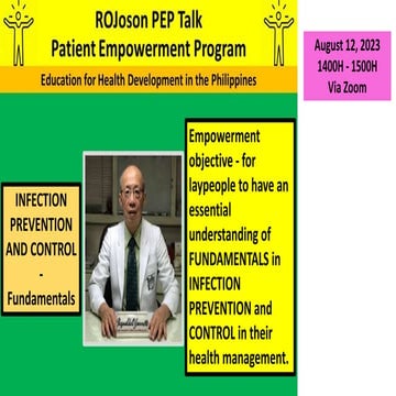 ROJoson PEP Talk: INFECTION PREVENTION AND CONTROL | PPT