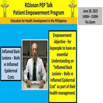 ROJoson PEP Talk: CYST or BUKOL? | PPTX