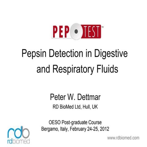 Peptest - Pepsin detection in digestive and respiratory fluids | PPSX
