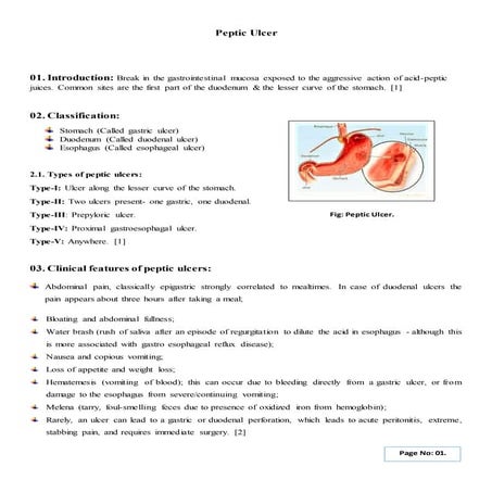 Peptic ulcer | DOCX