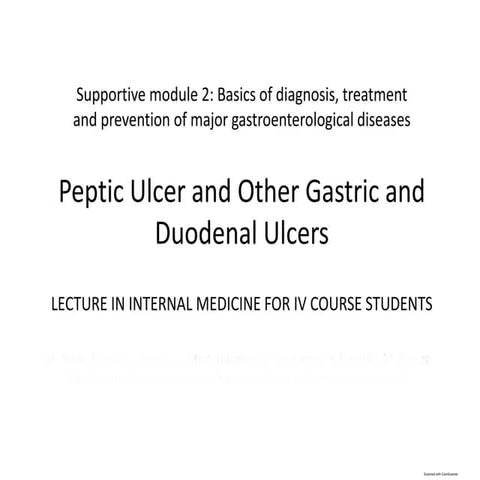 Peptic ulcer | PPT