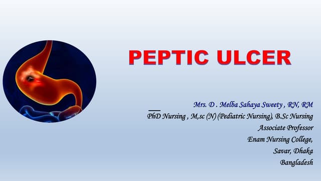 Peptic ulcer disease | PPT