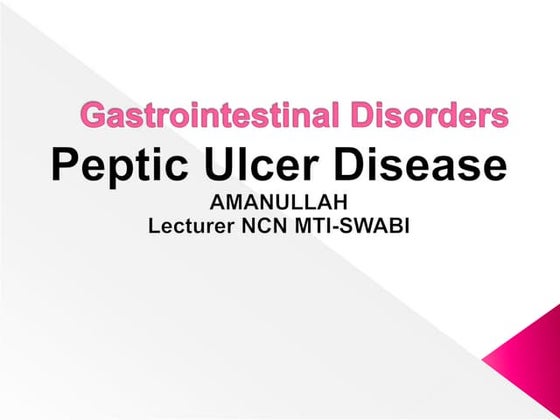 Peptic ulcer disease(PUD) | PPTX